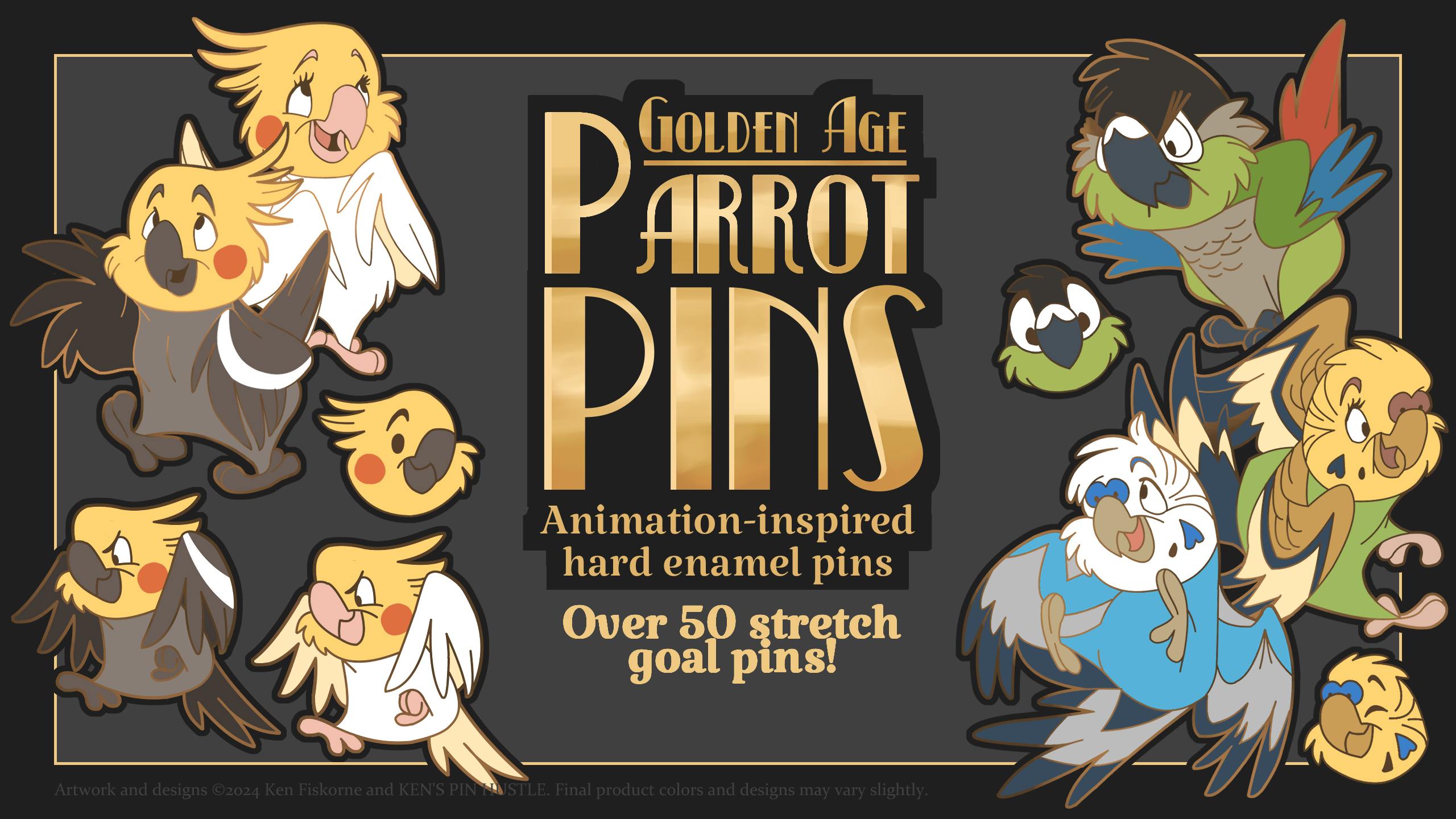 Project Update: MORE PIN PHOTOS - We're in the home stretch! on GOLDEN AGE PARROT PINS - BackerKit