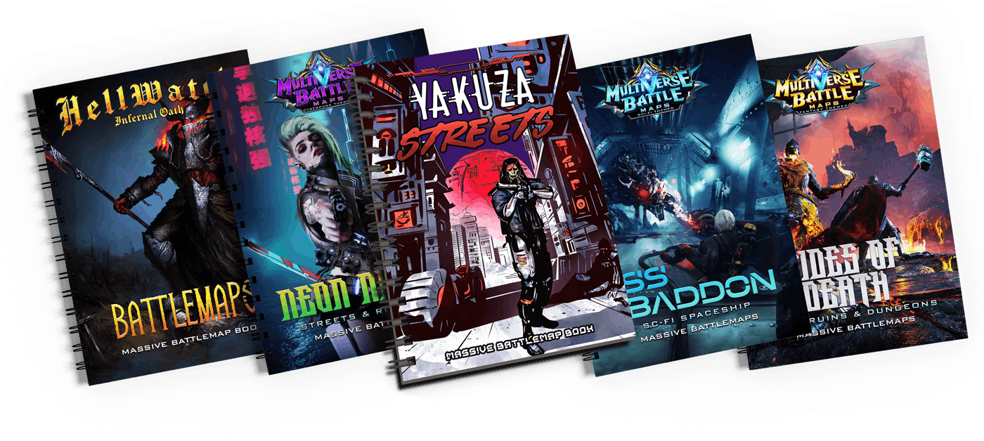 5 Massive RPG Battlemap Books (Fantasy, Sci-Fi & Cyberpunk) - BackerKit